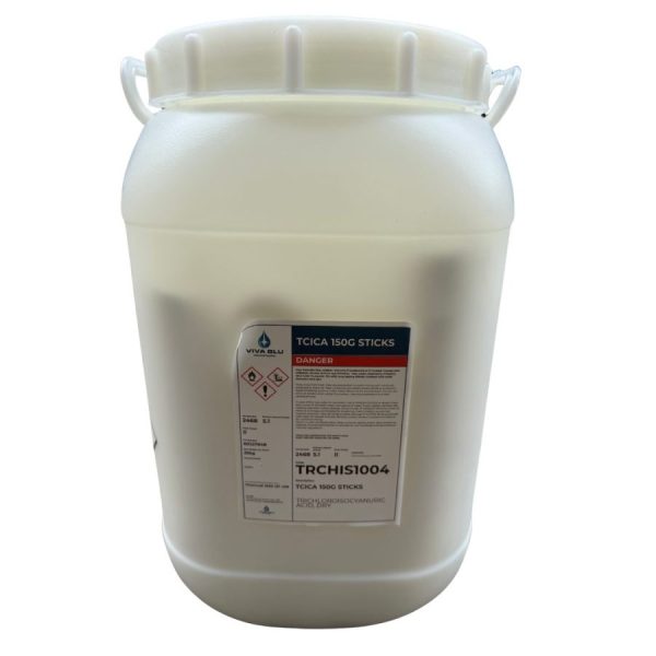 Buy Trichlor Chlorine Tablets 25Kg (150g Sticks) Online | Viva Blu